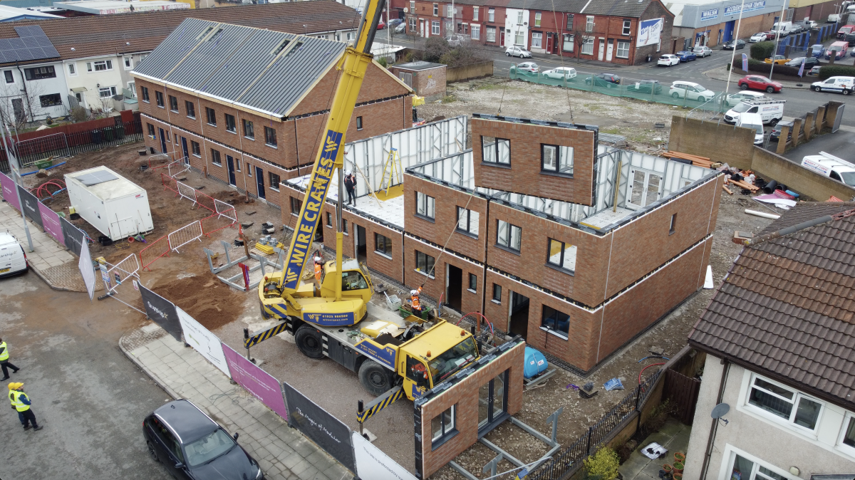 Eight new Magenta Living homes emerge on Brook Street, Birkenhead - LCRHA